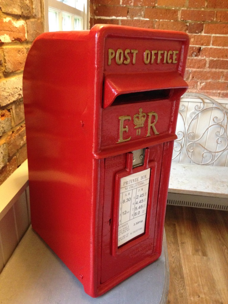 Cast Iron Red Post Box - Incabella Wedding Hire